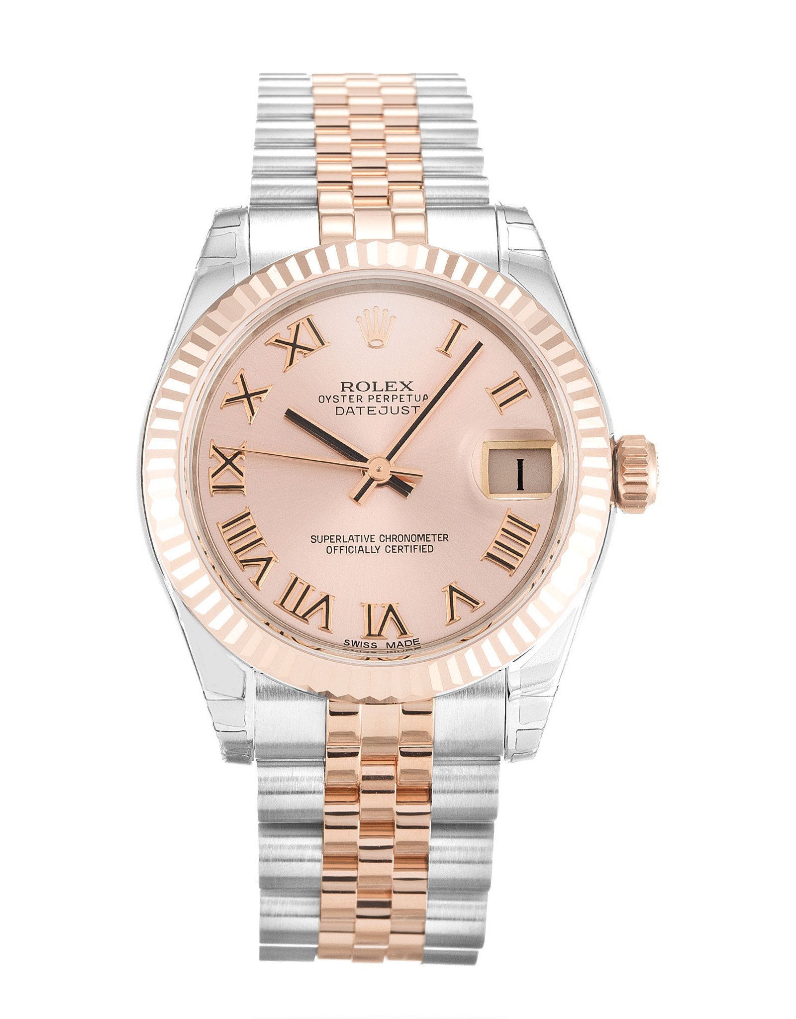 Rolex Mid Size Datejuste Rose Rose Dial Roman Markers 178271 31MM ...